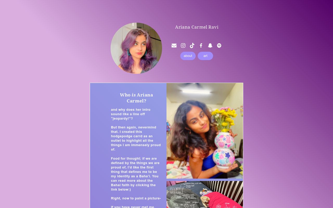 ariana’s carrd